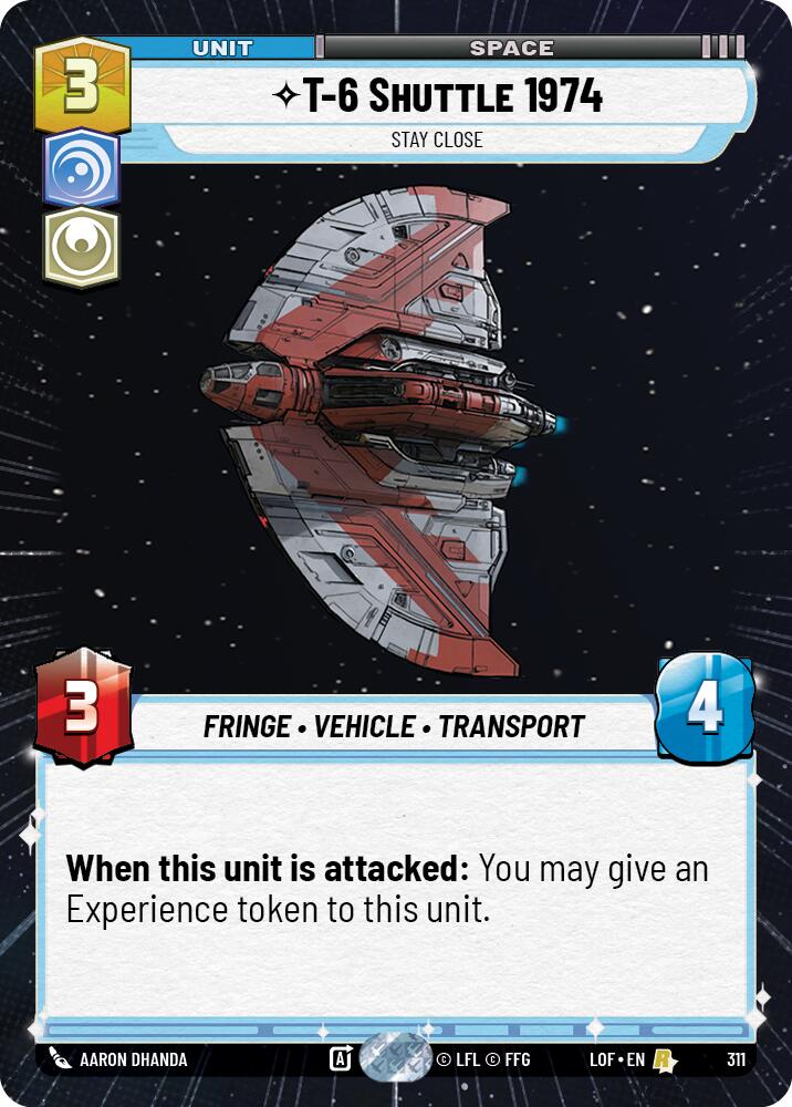 T-6 Shuttle 1974 - Stay Close (311) (Hyperspace) (311) [Legends of the