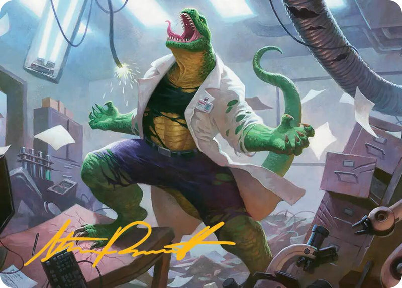 Lizard, Connors's Curse Art Card (Gold-Stamped Signature) [Marvel's Sp