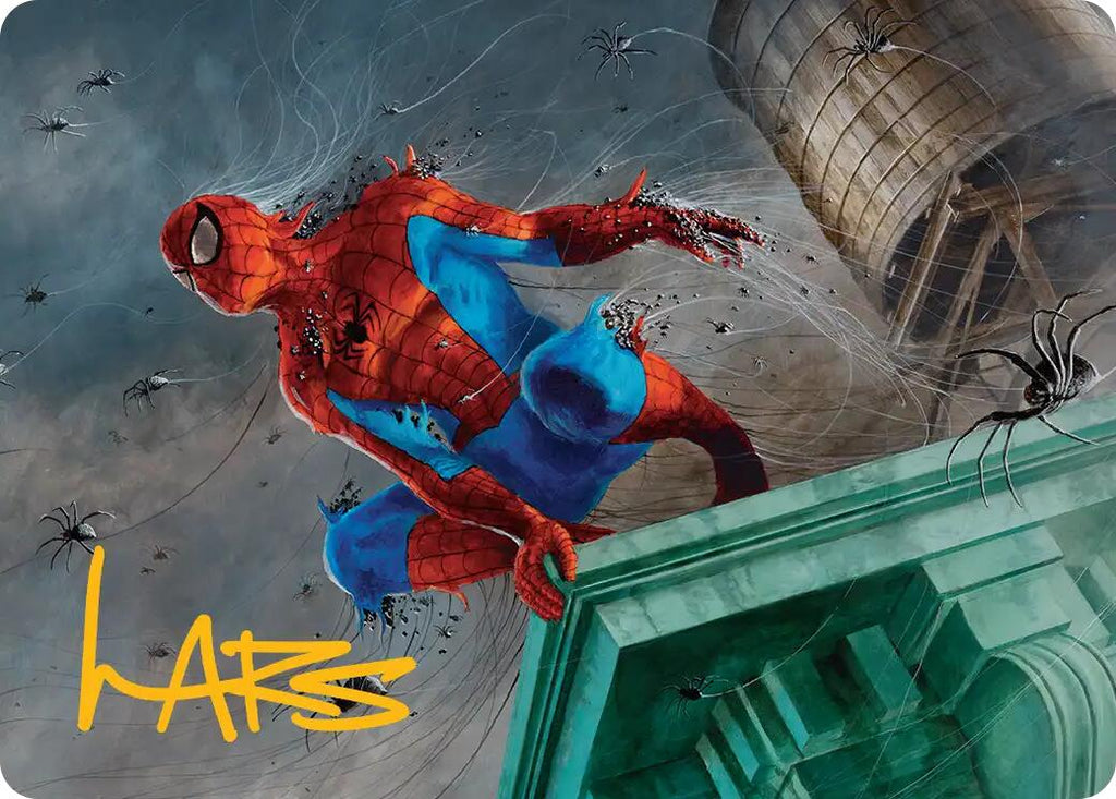 Spiders-Man, Heroic Horde Art Card (Gold-Stamped Signature) [Marvel's