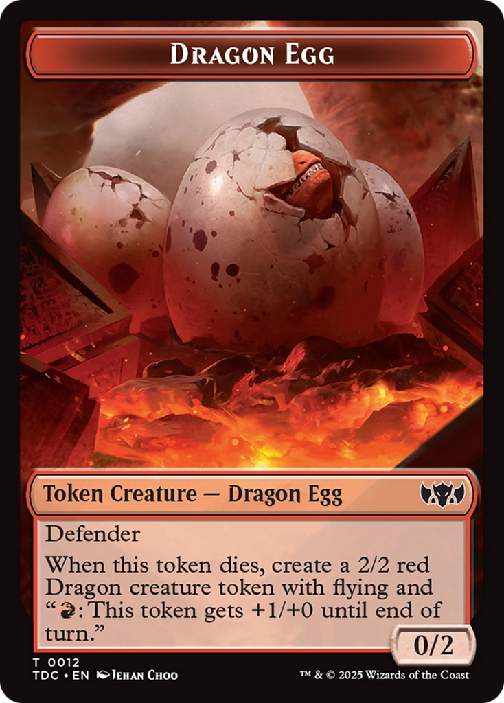Dragon Egg // Dragon (0013) Double-Sided Token [Tarkir: Dragonstorm Co