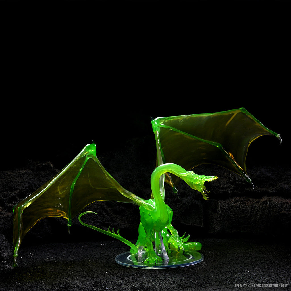 D&D Minis Icons of the Realms Adult Emerald Dragon Premium Figure